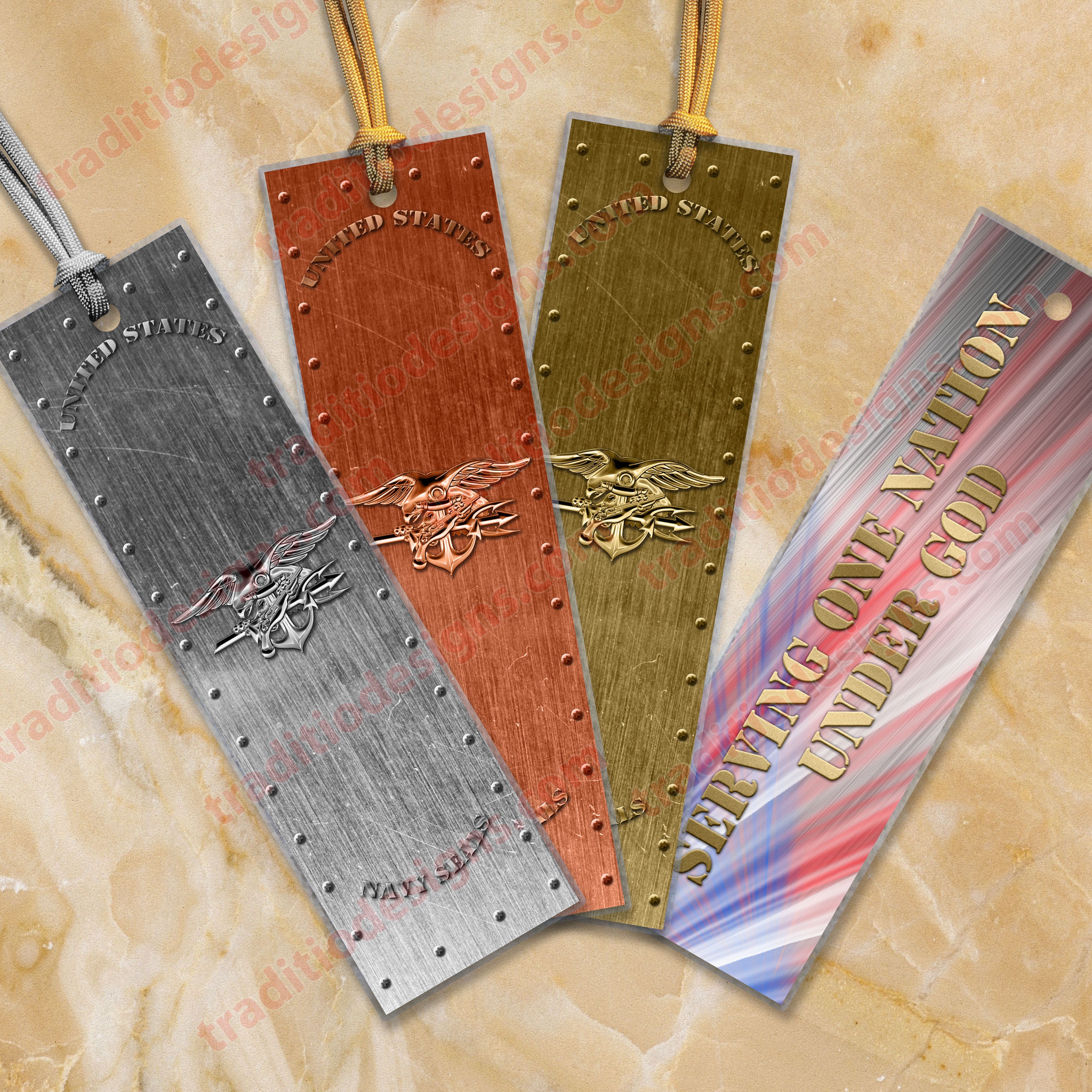 US Navy Seals Metallic Laminated Bookmarks. Custom US Navy Seals ...