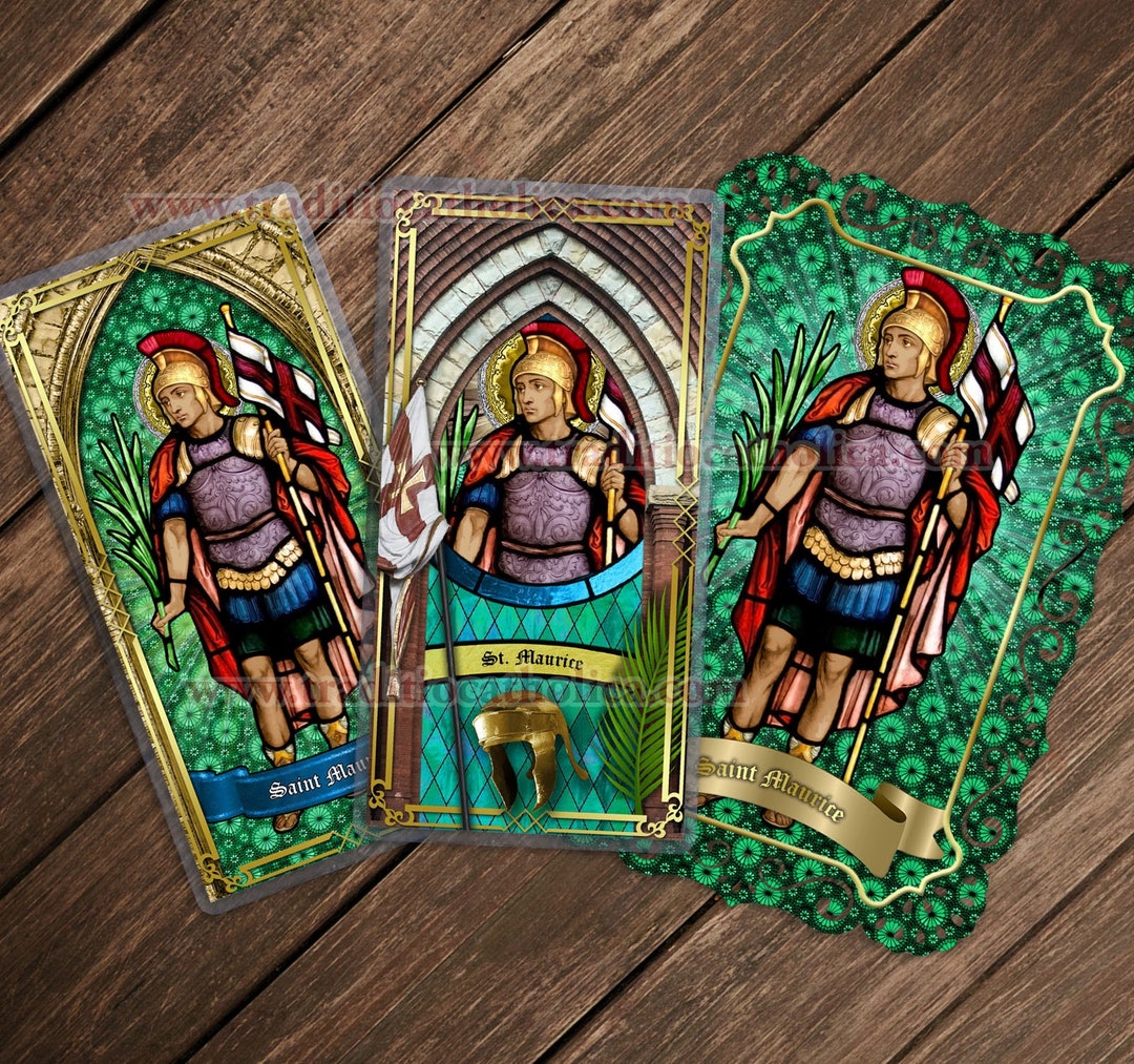 Saint St. Maurice, Patron of Soldiers, Gout, Infantry Laminated Prayer ...