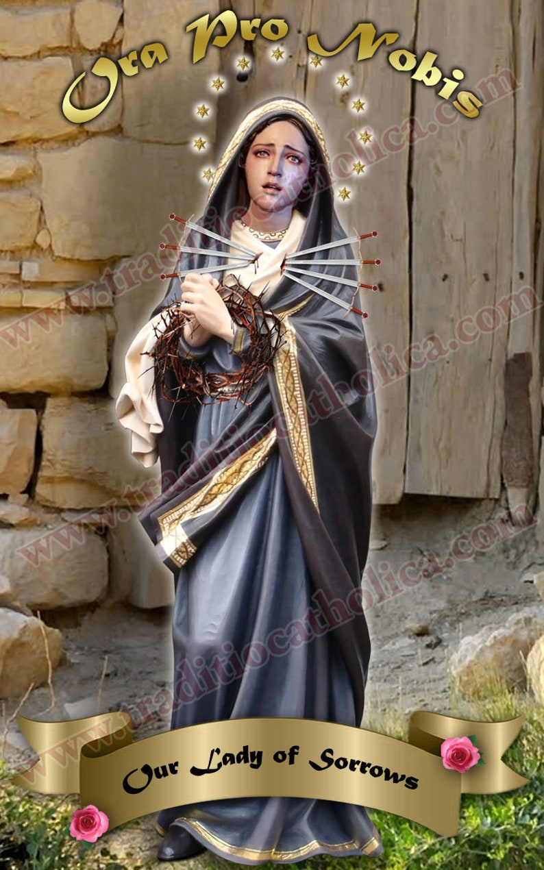 Our Lady of Sorrows Gold Round and Rectangular Custom Refrigerator ...