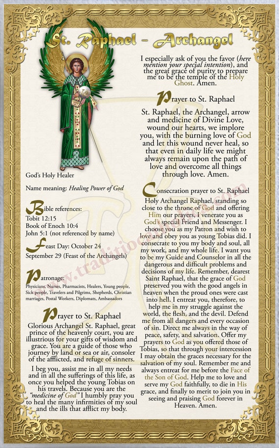 Saint Raphael Prayer Love