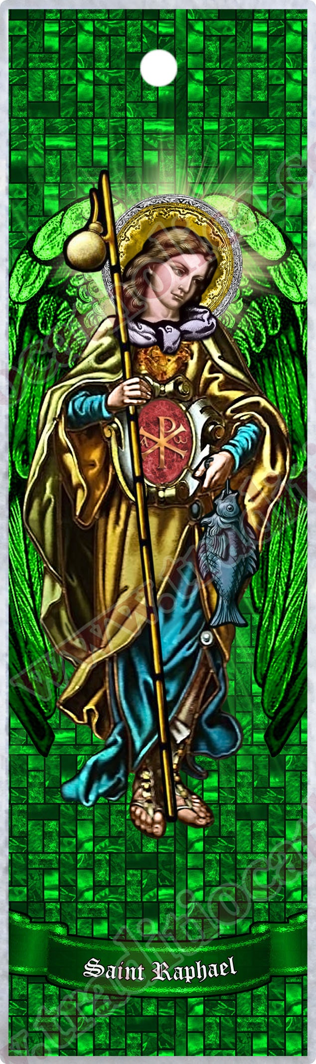 Saint Raphael the Archangel CLEAR See-through Stained Glass and Icon ...