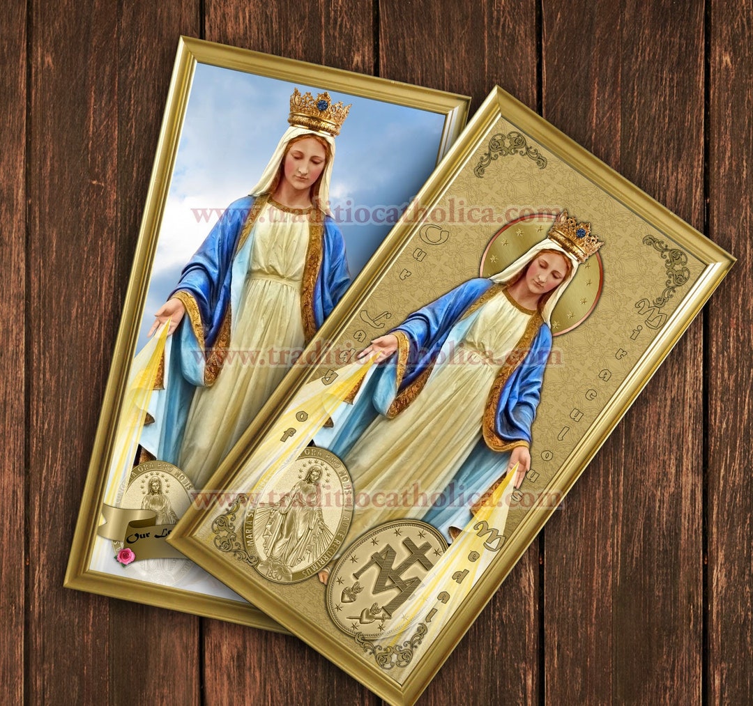 Our Lady of the Miraculous Medal Handcrafted Framed Prints. - Etsy