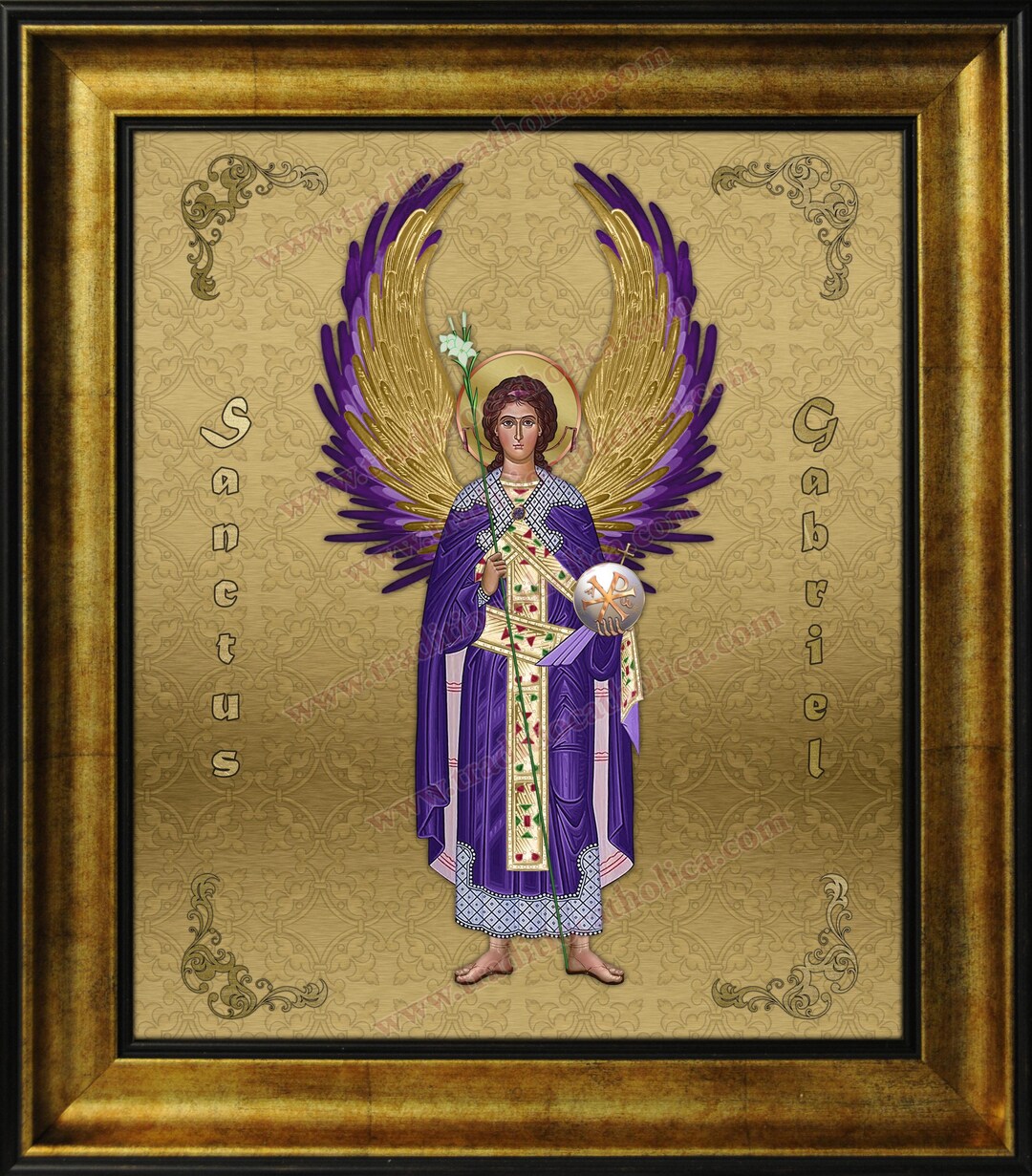Saint Gabriel Handcrafted Framed Prints in Various Sizes and Styles. - Etsy
