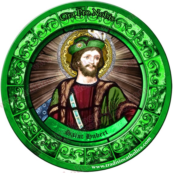 Stained Glass Window Saint Hubert Image Of Window Depicting Saint
