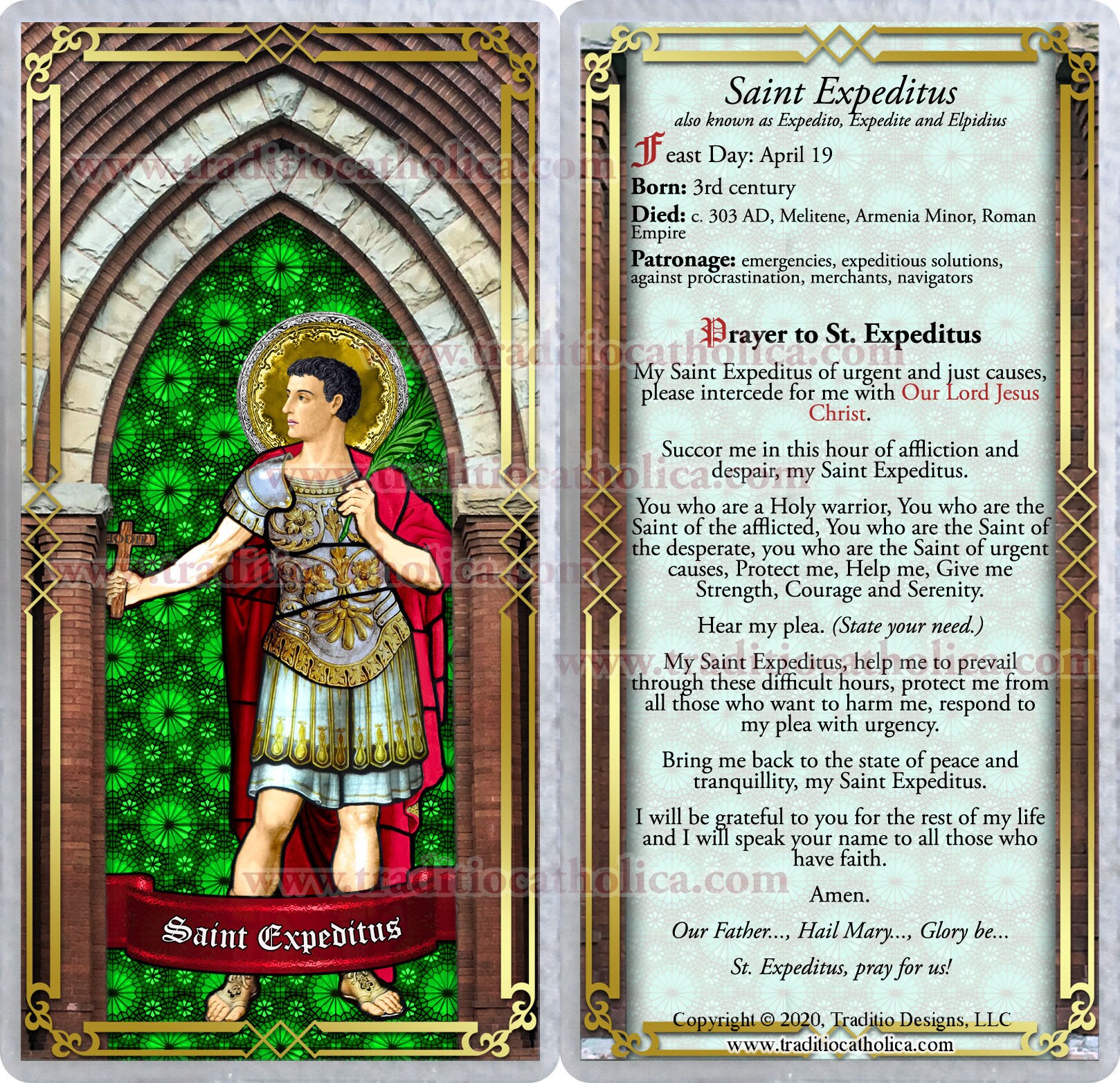 Saint Expeditus patron of emergencies and fast solutions | Etsy