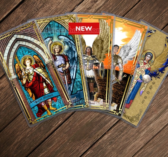 St. Saint Michael Archangel Laminated Holy Prayer Cards. | Etsy
