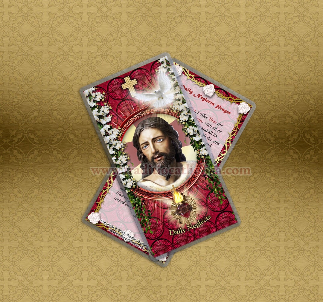 Daily Neglects Catholic Holy Prayer Card. Jesus Holy Card - Etsy