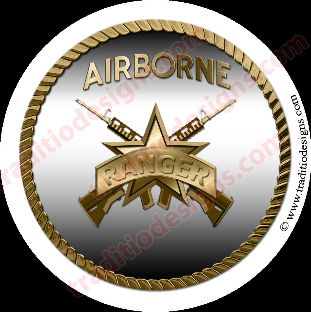 Airborne Ranger Magnets Airborne Ranger Decal Round 3.5 Inch - Etsy