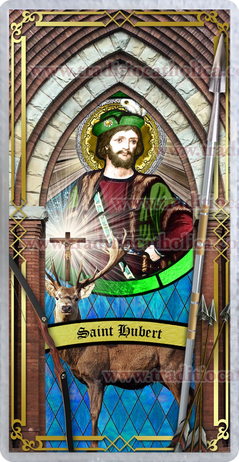 Saint Hubert patron of hunters and hunting laminated Prayer | Etsy