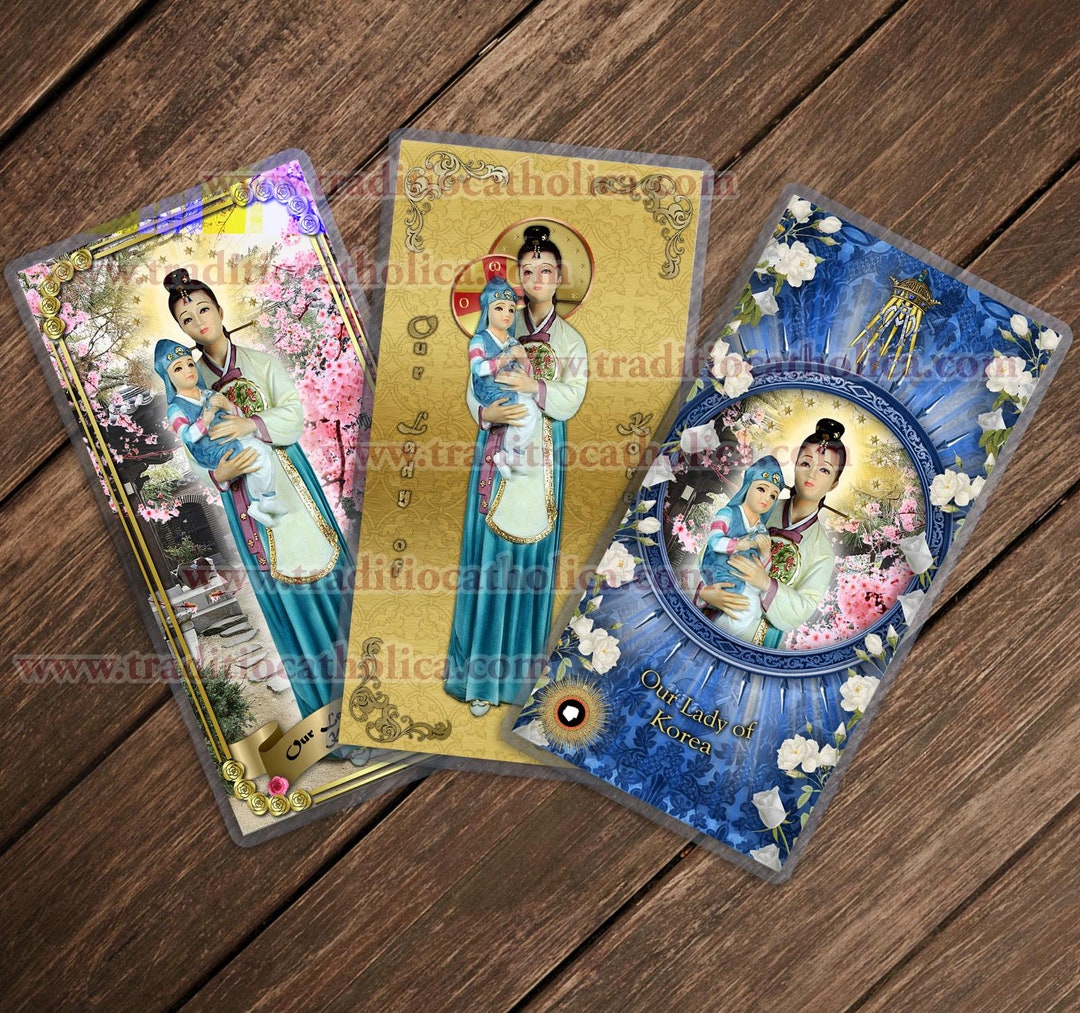 Our Lady of Korea, Laminated Catholic Holy Prayer Cards. Our Lady of ...