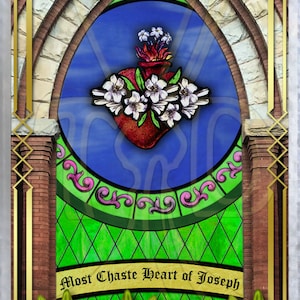 Most Chaste and Pure Heart of Joseph Sculpture and Stained Glass ...