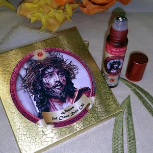 Jesus Relic Holy Prayer Card and Relic Anointing Oil. Jesus 3rd Class ...