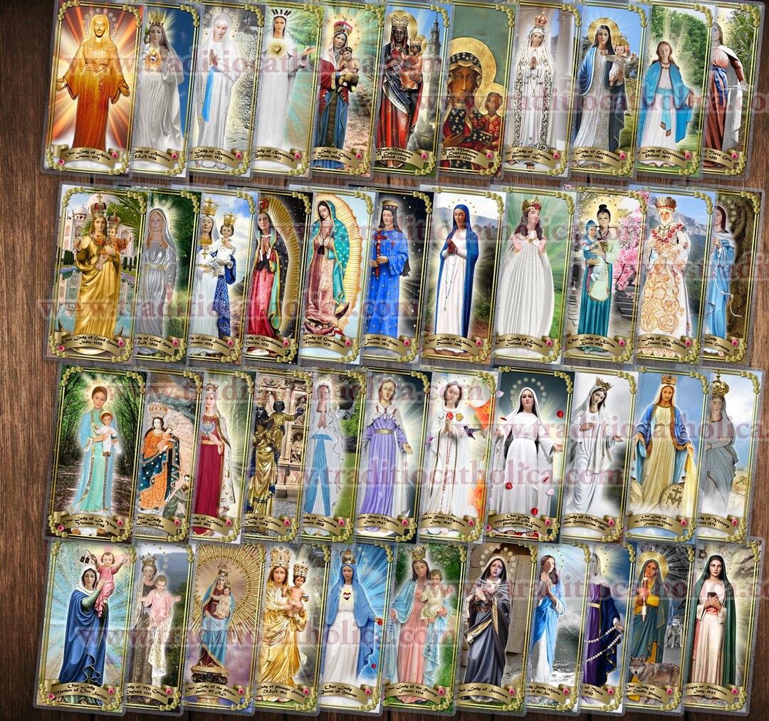 Marian Holy Prayer Card Gift Set. Perfect Gift for Catholics. SAVE 10% ...