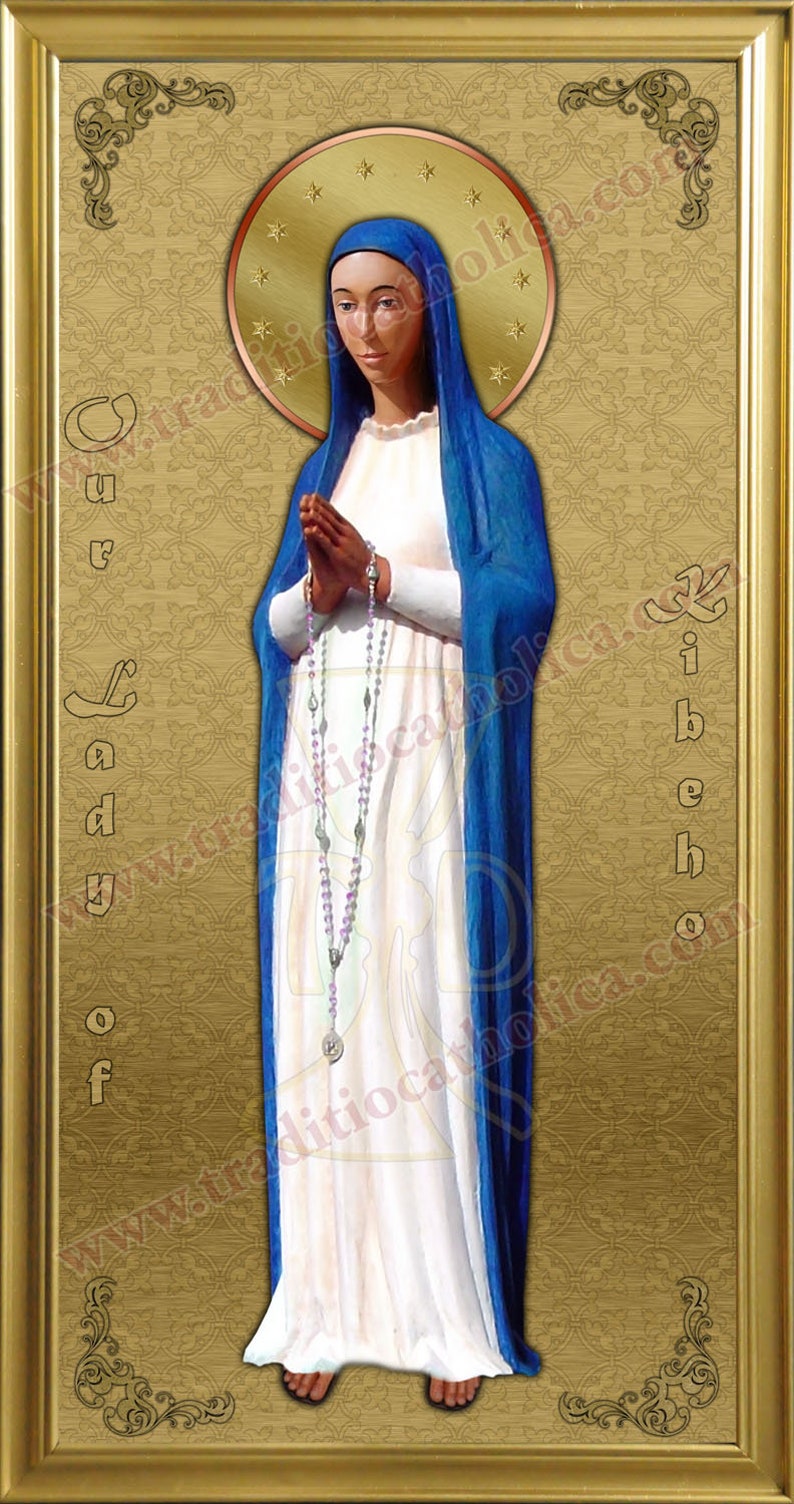 Our Lady of Kibeho Handcrafted Framed Prints. 7x14 Size. Our - Etsy