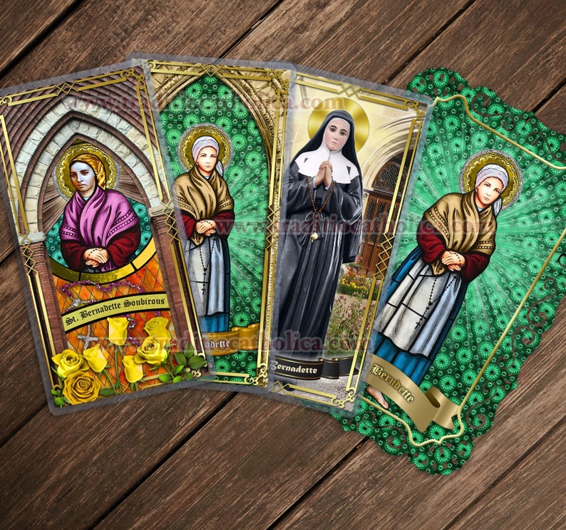 Saint Bernadette Soubirous Laminated Holy Prayer Cards. - Etsy