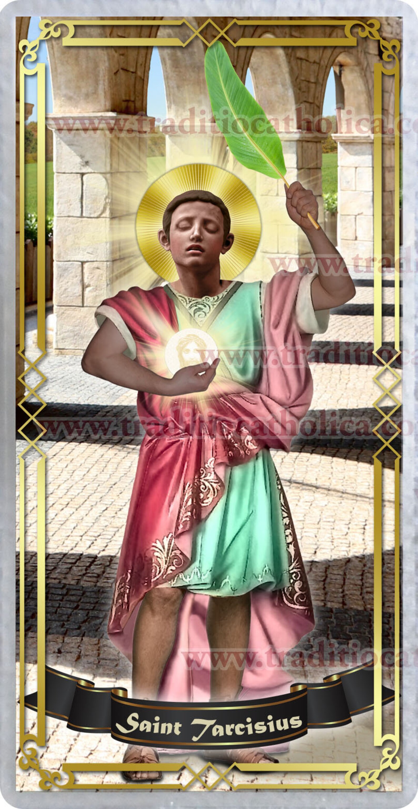 St. Tarcisius Patron of Altar Servers Stained Glass and | Etsy