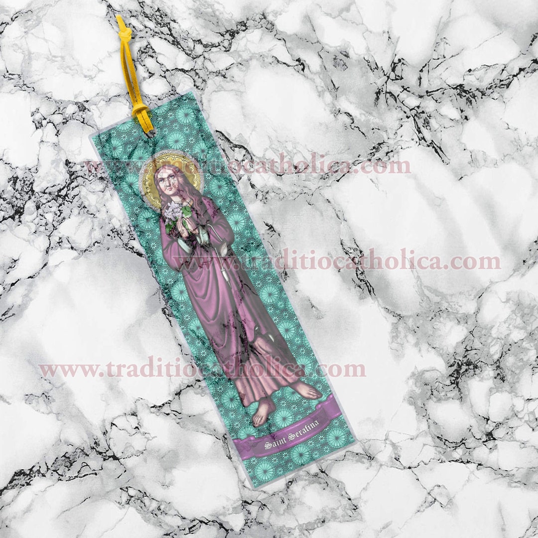 Saint Serafina CLEAR See-through Laminated Bible Scripture Bookmark. - Etsy