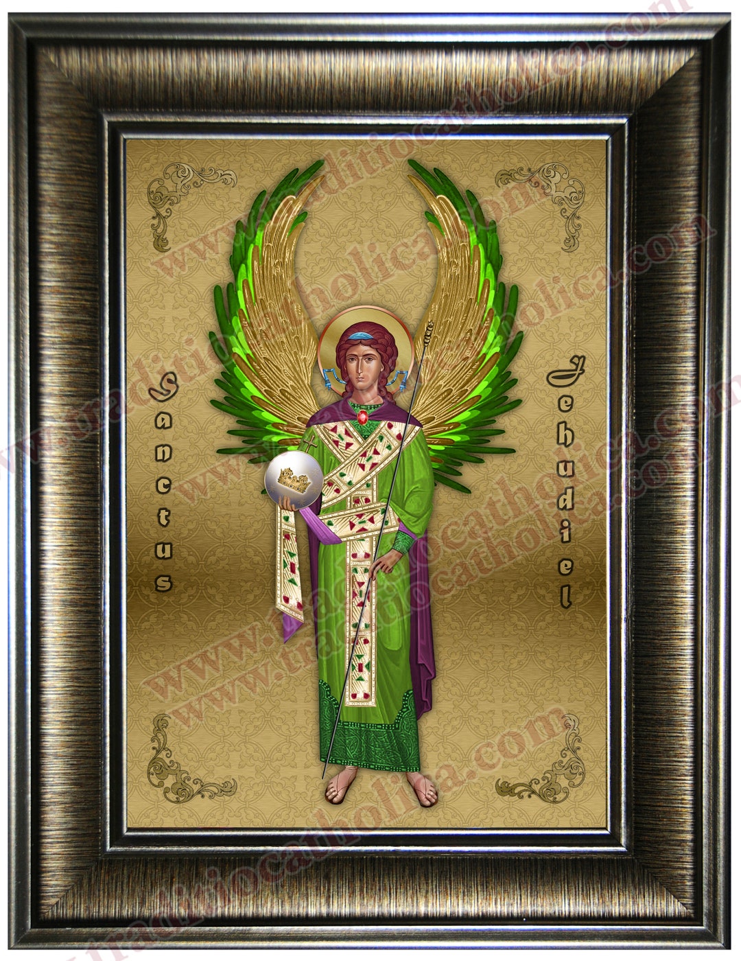 Saint Jehudiel the Archangel Framed Prints With Silver or Gold Frame ...