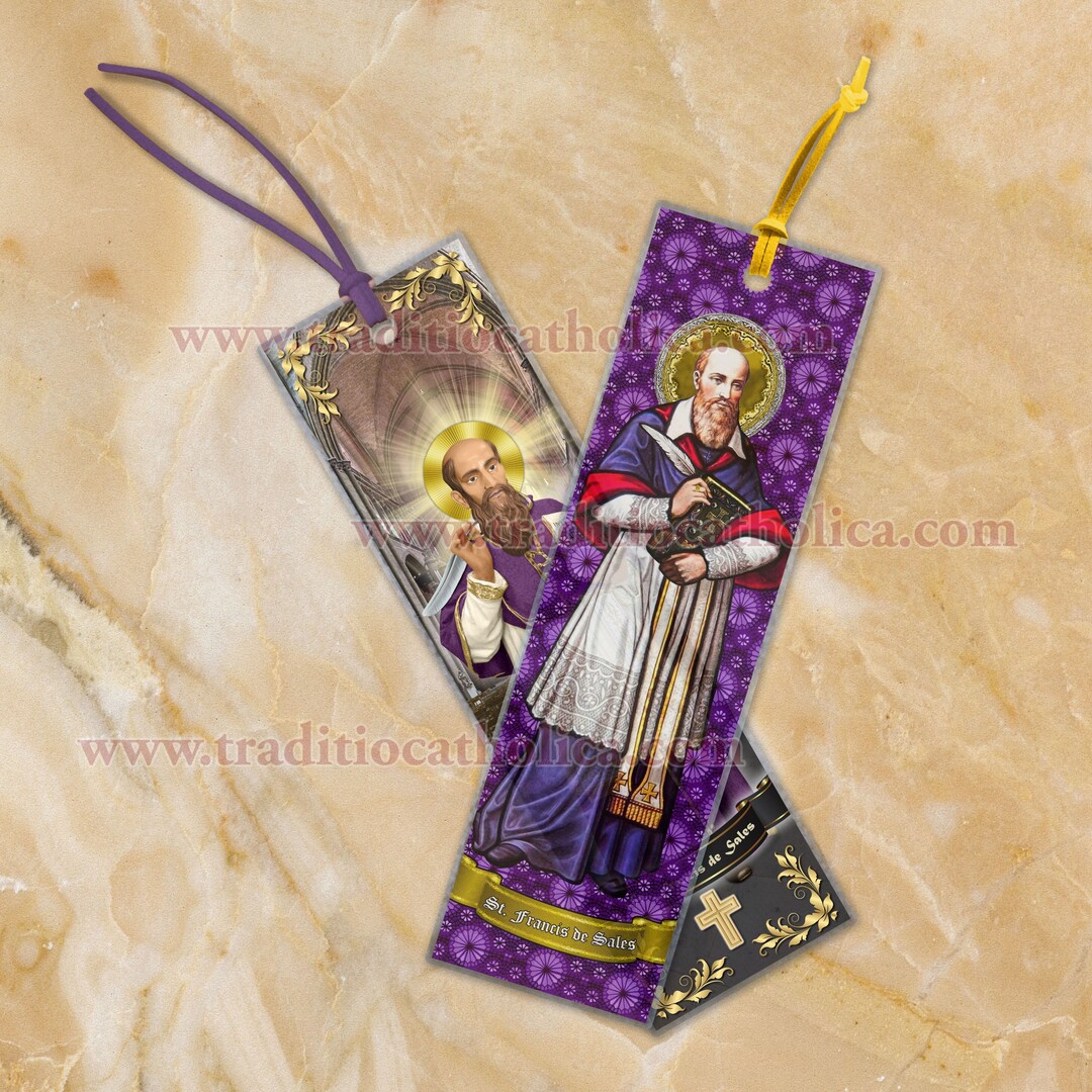 Saint Francis De Sales Laminated CLEAR See-through and Quote Catholic ...