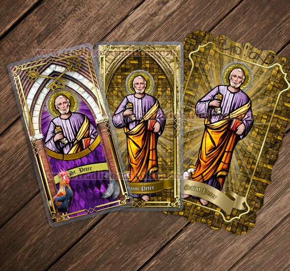 Saint Peter the Apostle Catholic Holy Prayer Cards. St. Peter - Etsy