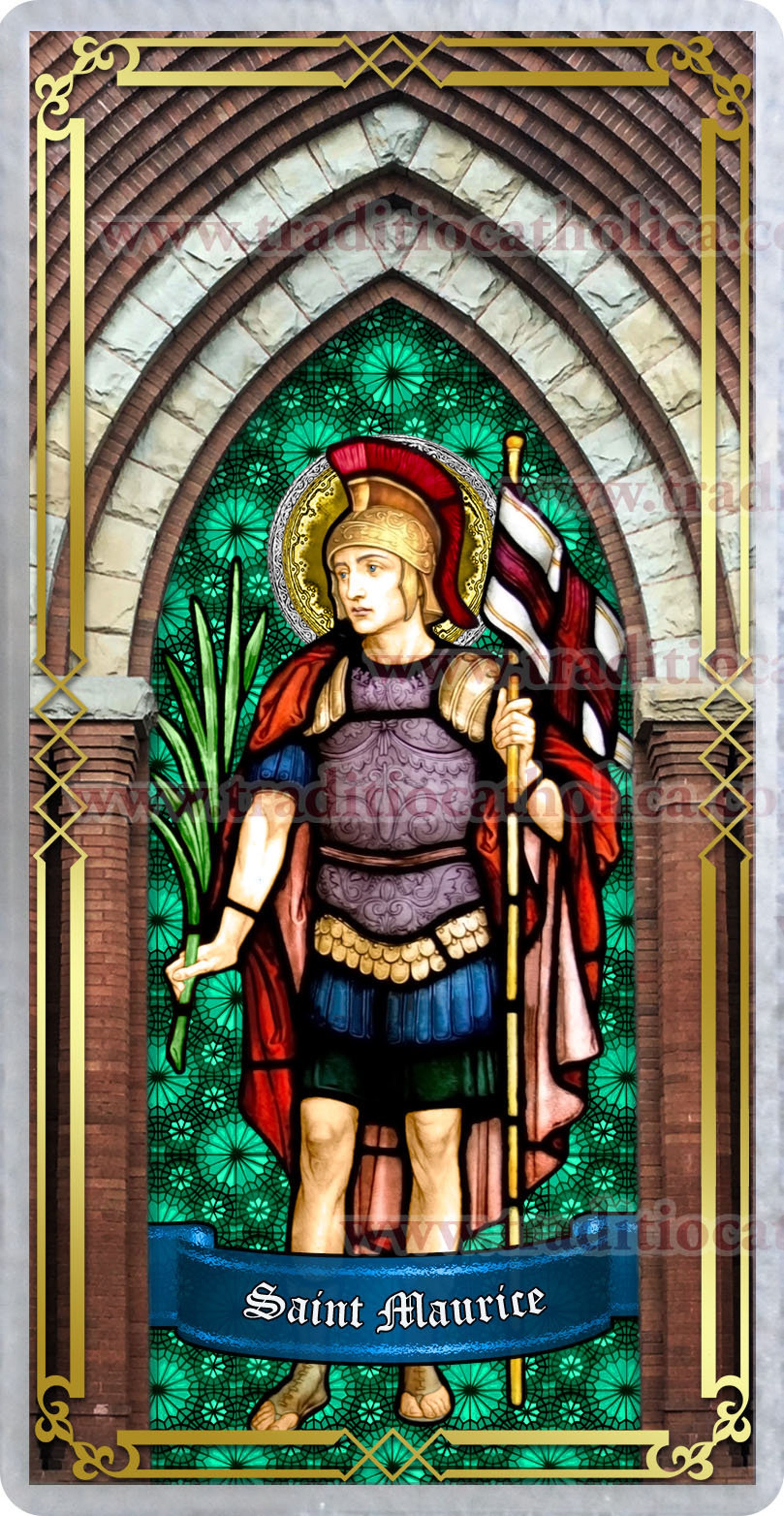 Saint St. Maurice patron of soldiers gout infantry | Etsy