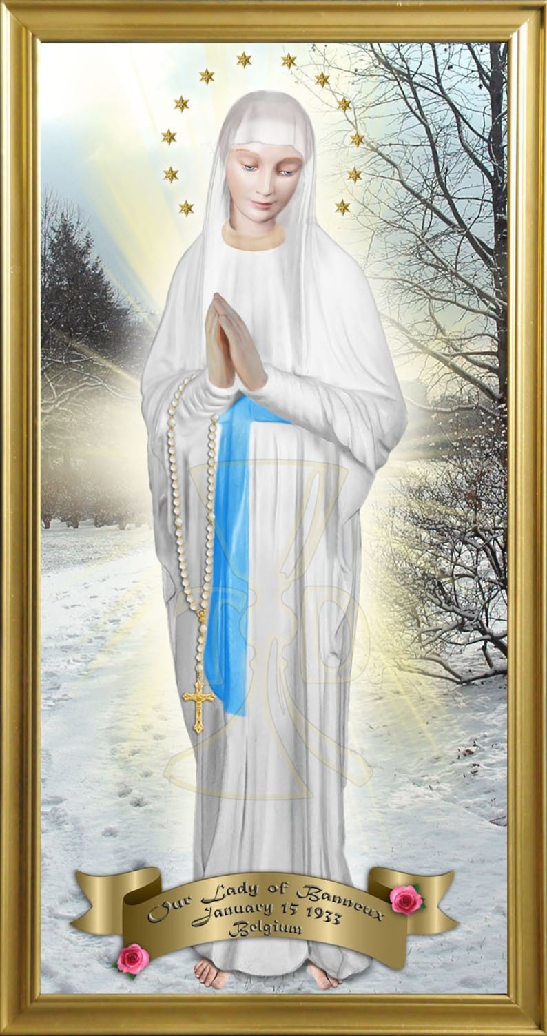 Our Lady of Banneux Belgium Handcrafted Framed Print and | Etsy