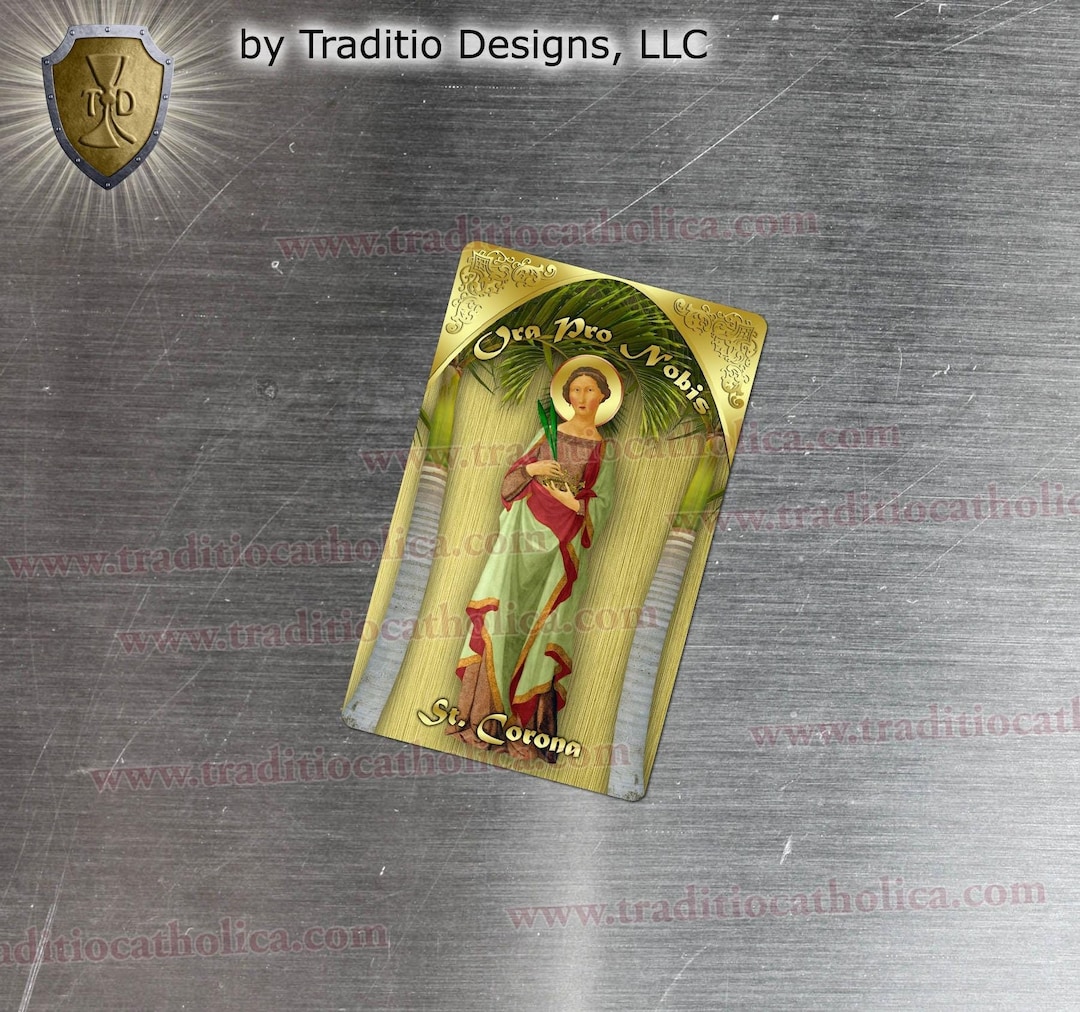 Saint St. Corona Patron of Pandemics Icon Style Custom Refrigerator ...