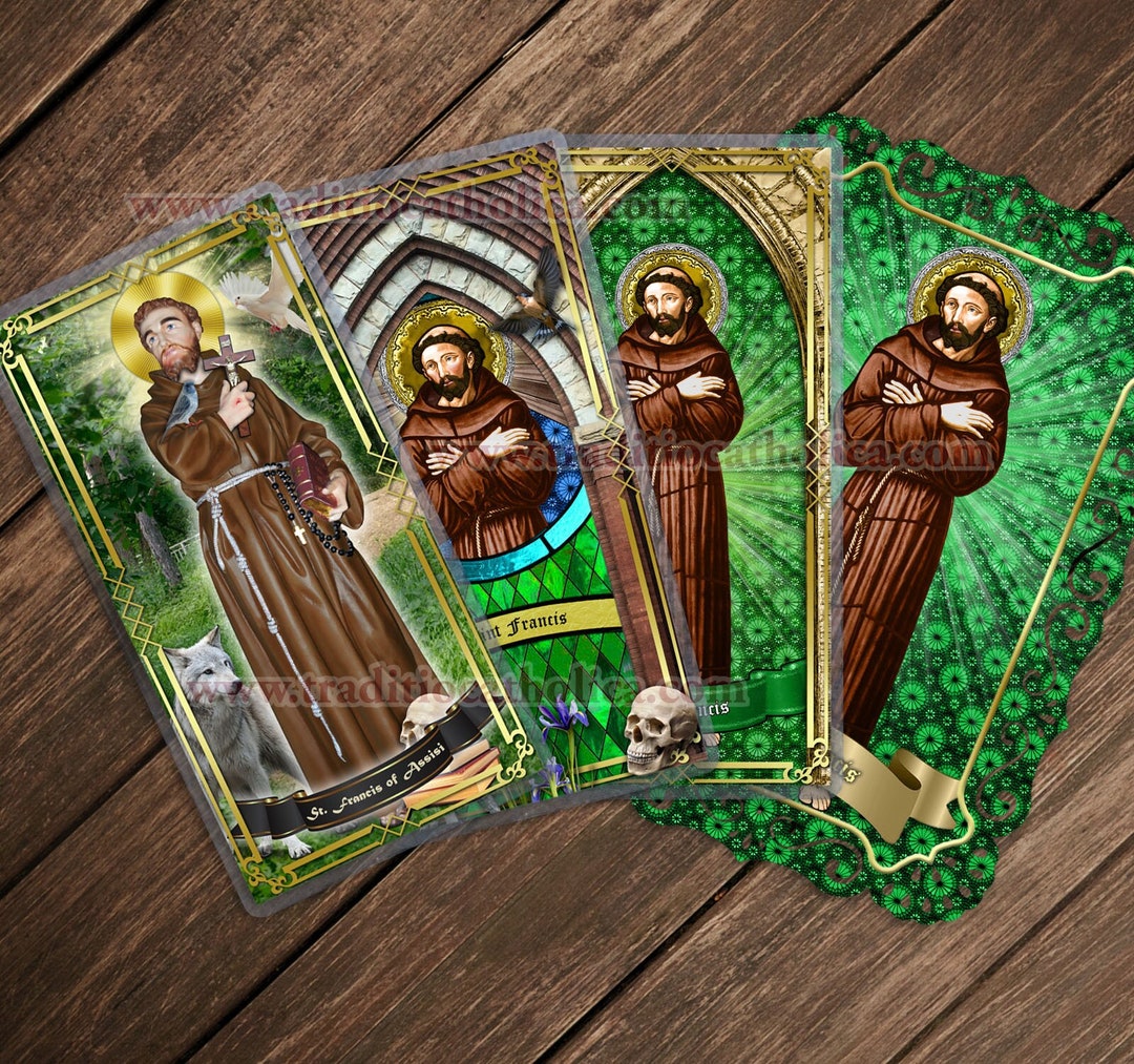 Saint St Francis of Assisi,italy Laminated Catholic Holy Prayer Card ...