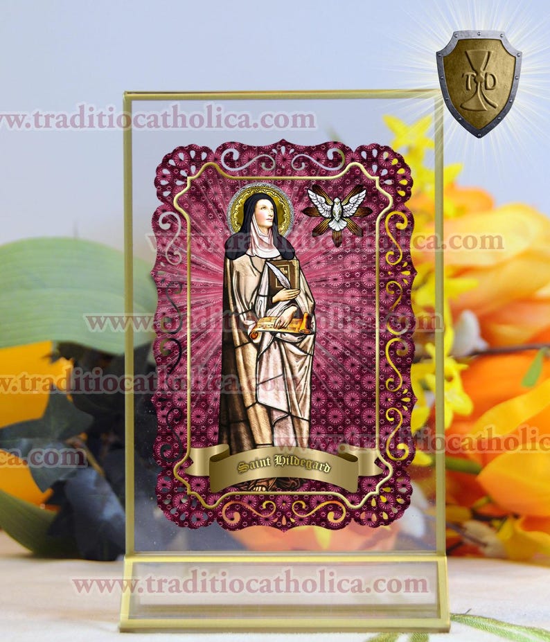 Saint Hildegard Von Bingen Laminated Catholic Holy Prayer Cards. St ...