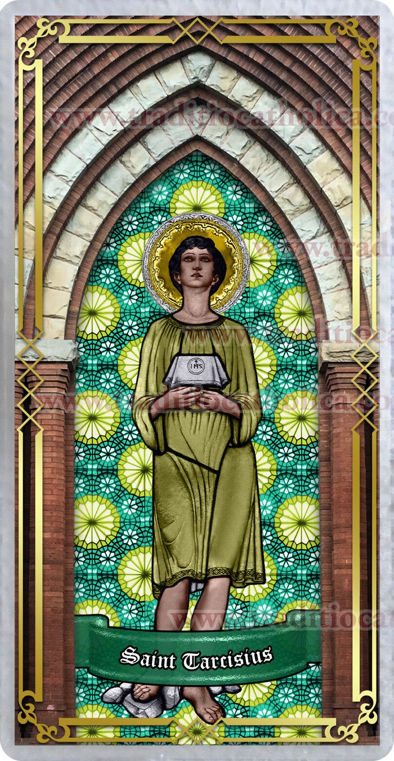 St. Tarcisius Patron of Altar Servers Stained Glass and | Etsy