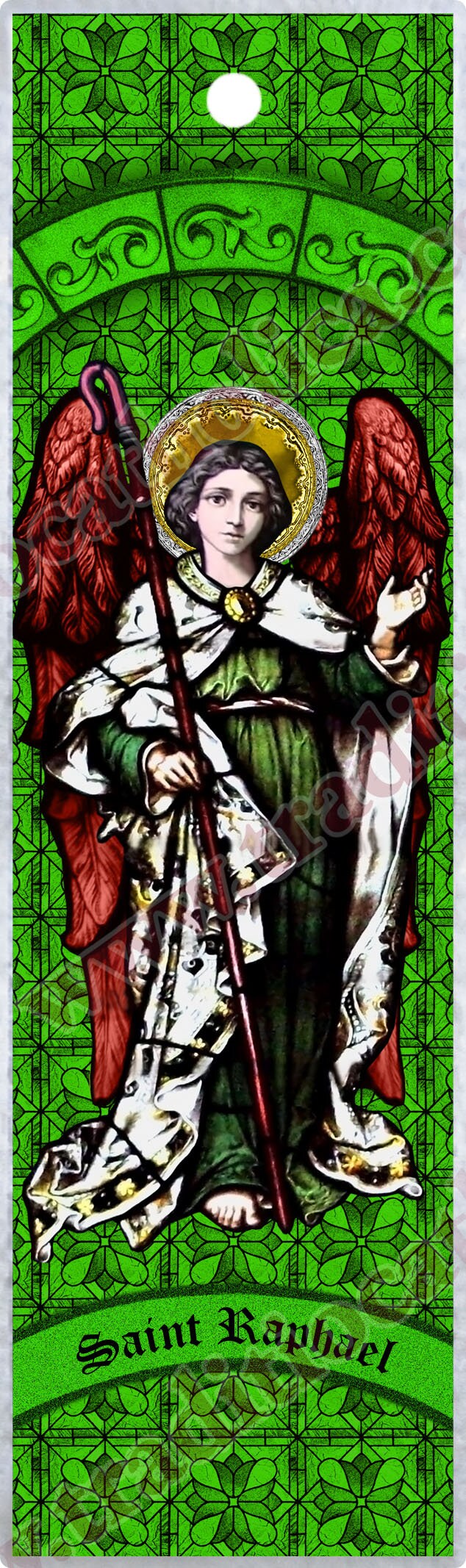 Saint Raphael the Archangel CLEAR See-through Stained Glass and Icon ...