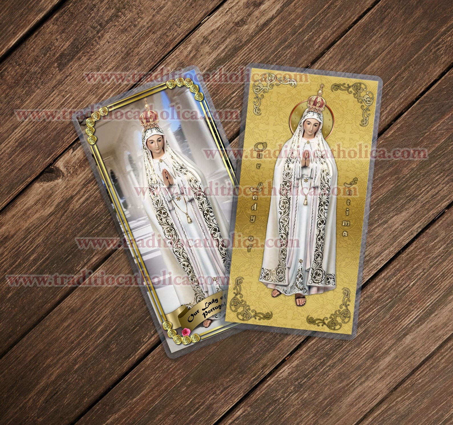 Our Lady of Fatima Laminated Catholic Holy Card. Statue of - Etsy