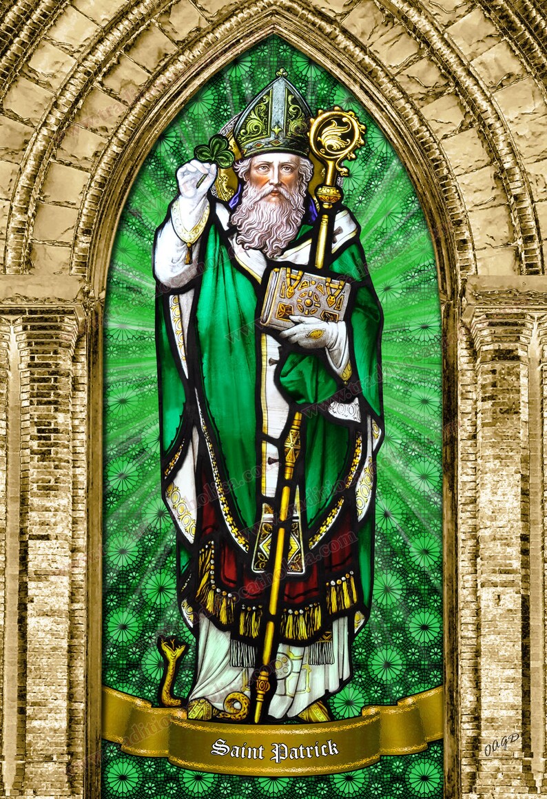 Saint Patrick Prints Patron of Ireland. Ready to Frame. - Etsy