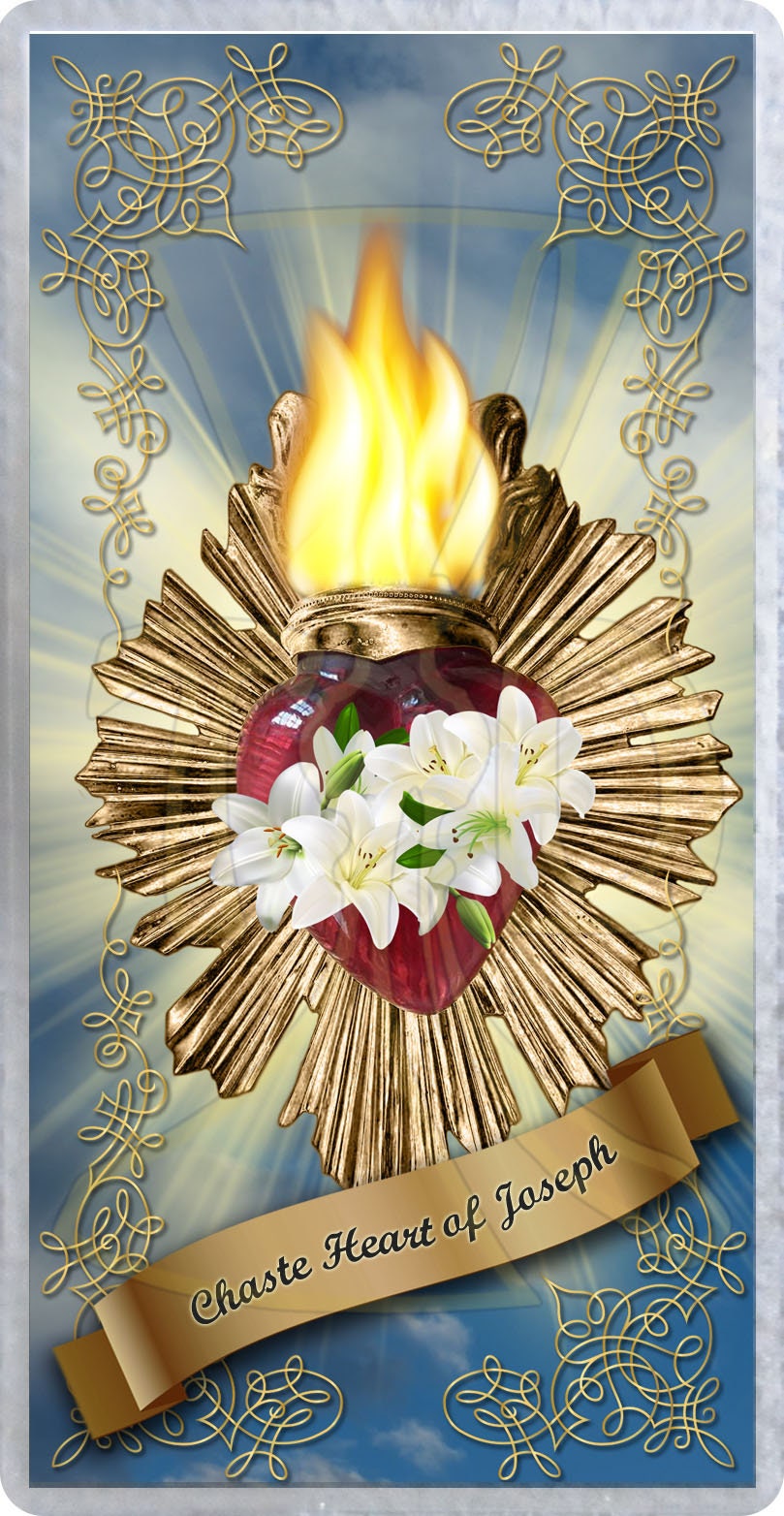 Most Chaste and Pure Heart of Joseph Sculpture and Stained | Etsy