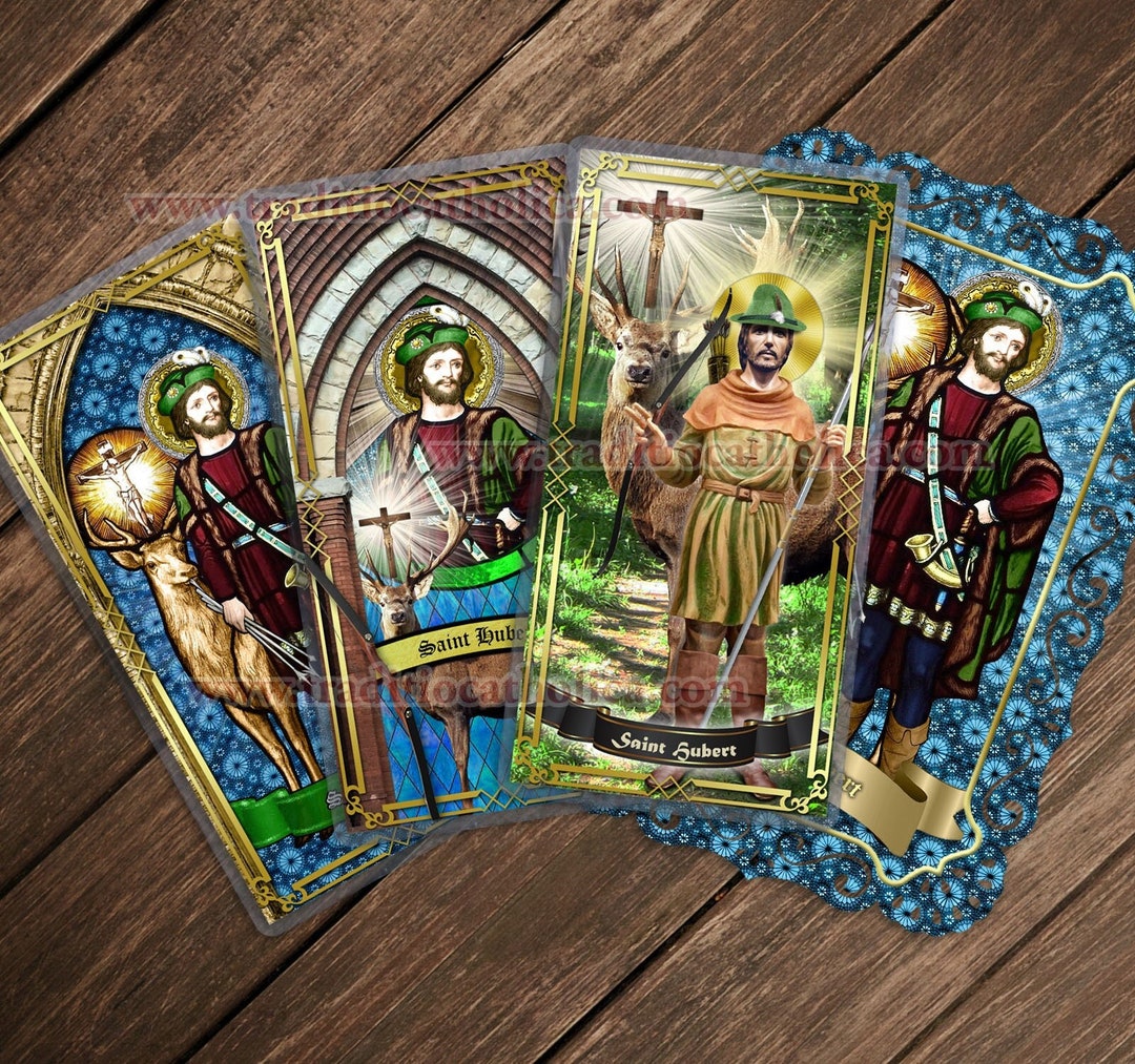 Saint Hubert, Patron of Hunters and Hunting Laminated Prayer Cards. St ...