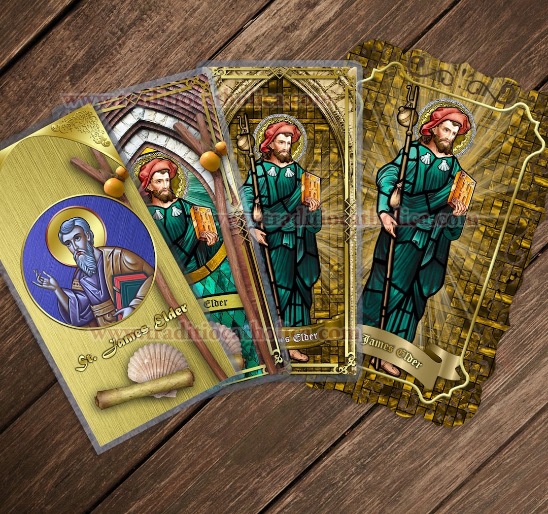 Saint James the Elder the Apostle Catholic Holy Prayer Cards. St. James ...