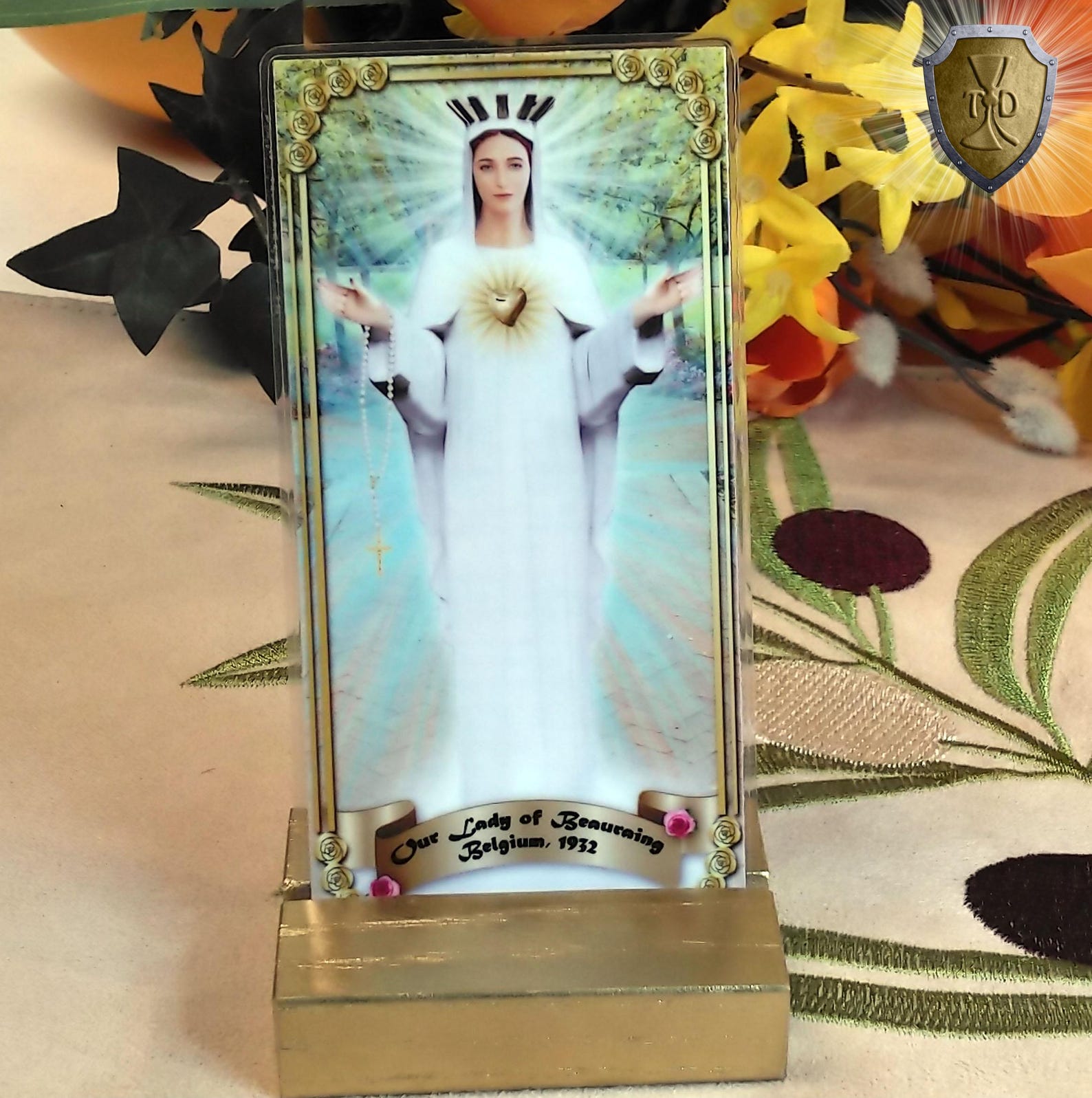 Our Lady of Beauraing Belgium Laminated Catholic Holy Prayer Cards ...
