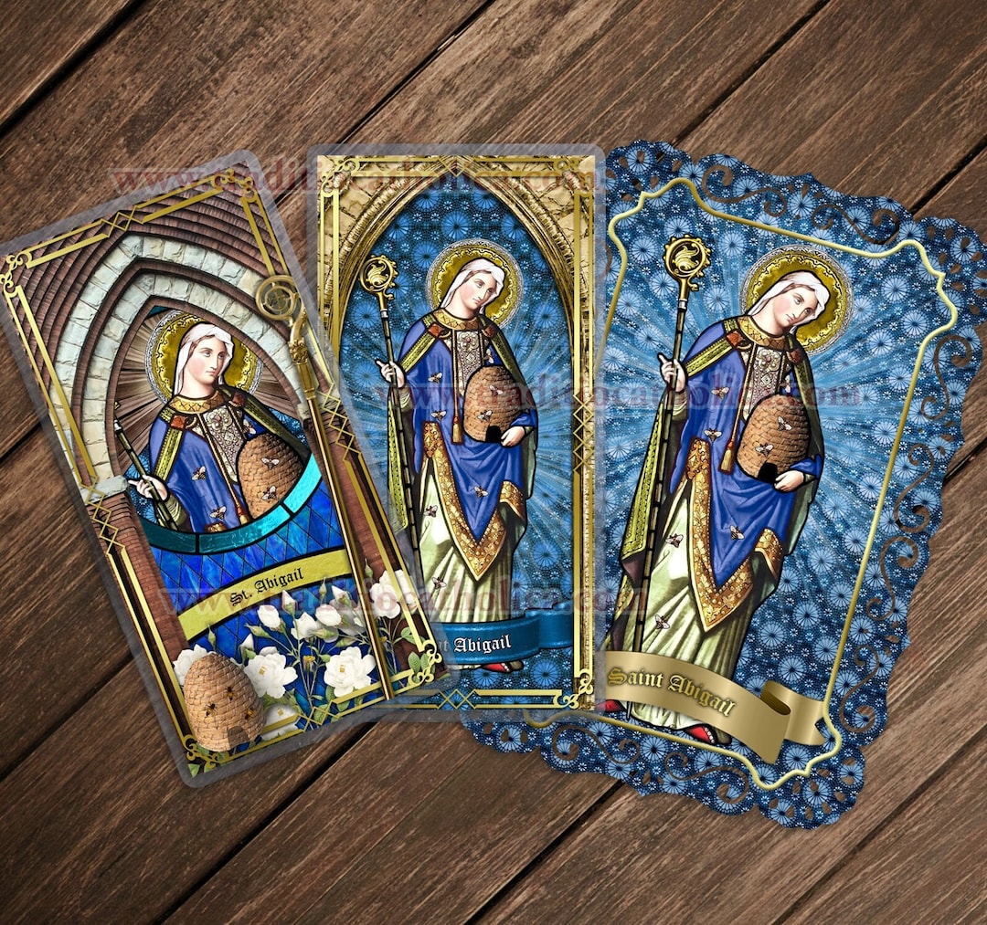 Saint Abigail Laminated Catholic Holy Prayer Cards. St. Abigail Stained ...