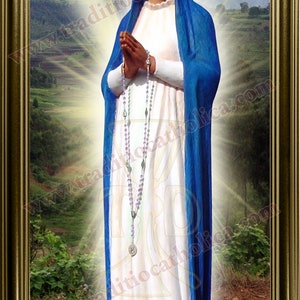 Our Lady of Kibeho Handcrafted Framed Prints. 7x14 Size. Our Lady of ...