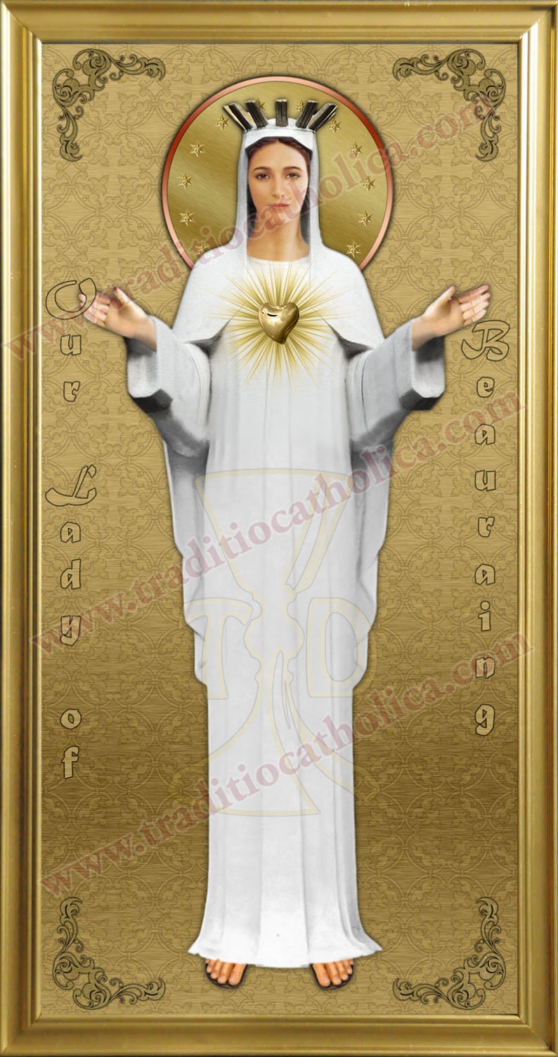 Our Lady of Beauraing Belgium Handcrafted Framed Prints. 7x14 - Etsy