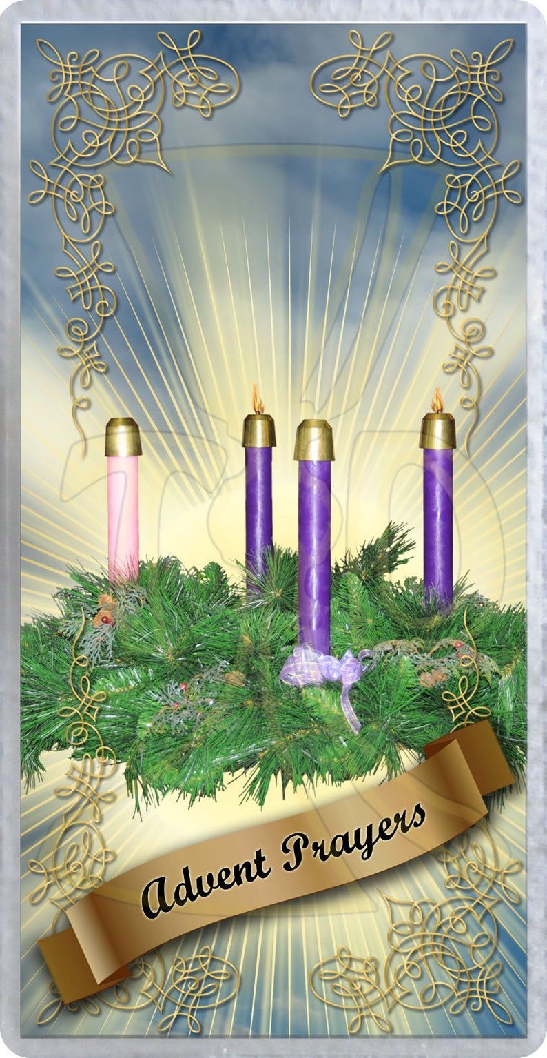 Advent Wreath Traditional Catholic Holy Prayer Card. Heaven | Etsy