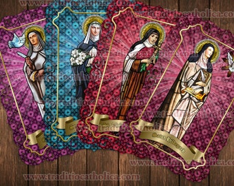Female Doctors of the Church Print Poster Catholic Wall Art Decor - Etsy