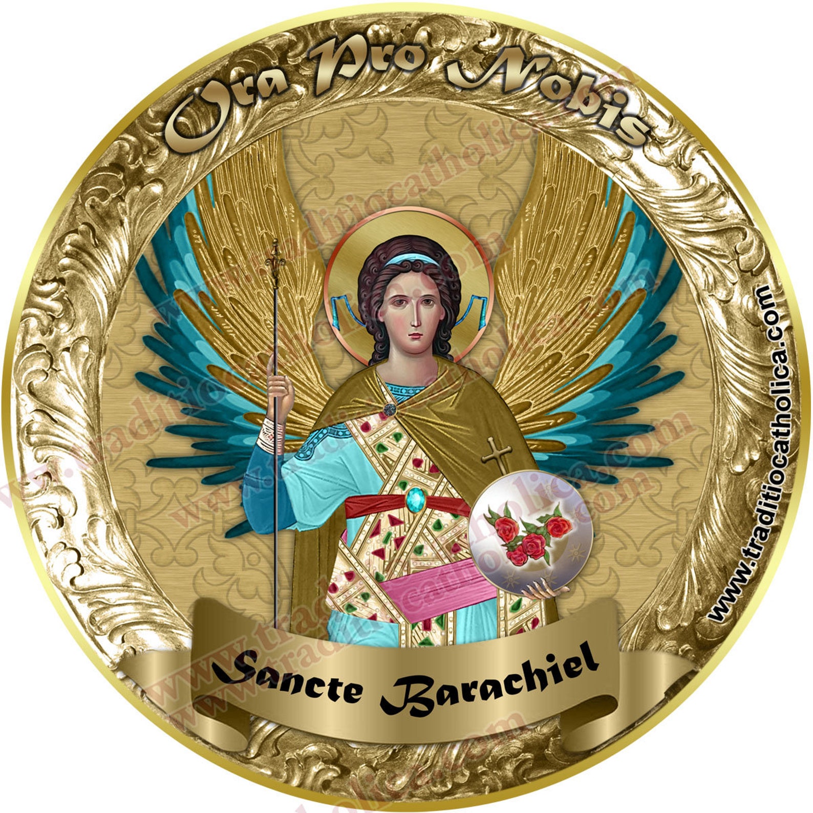 Saint Barachiel Archangel magnets. Orthodox Icon style | Etsy