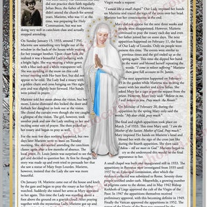 Our Lady of Banneux Belgium Large Laminated Holy Prayer Card ...