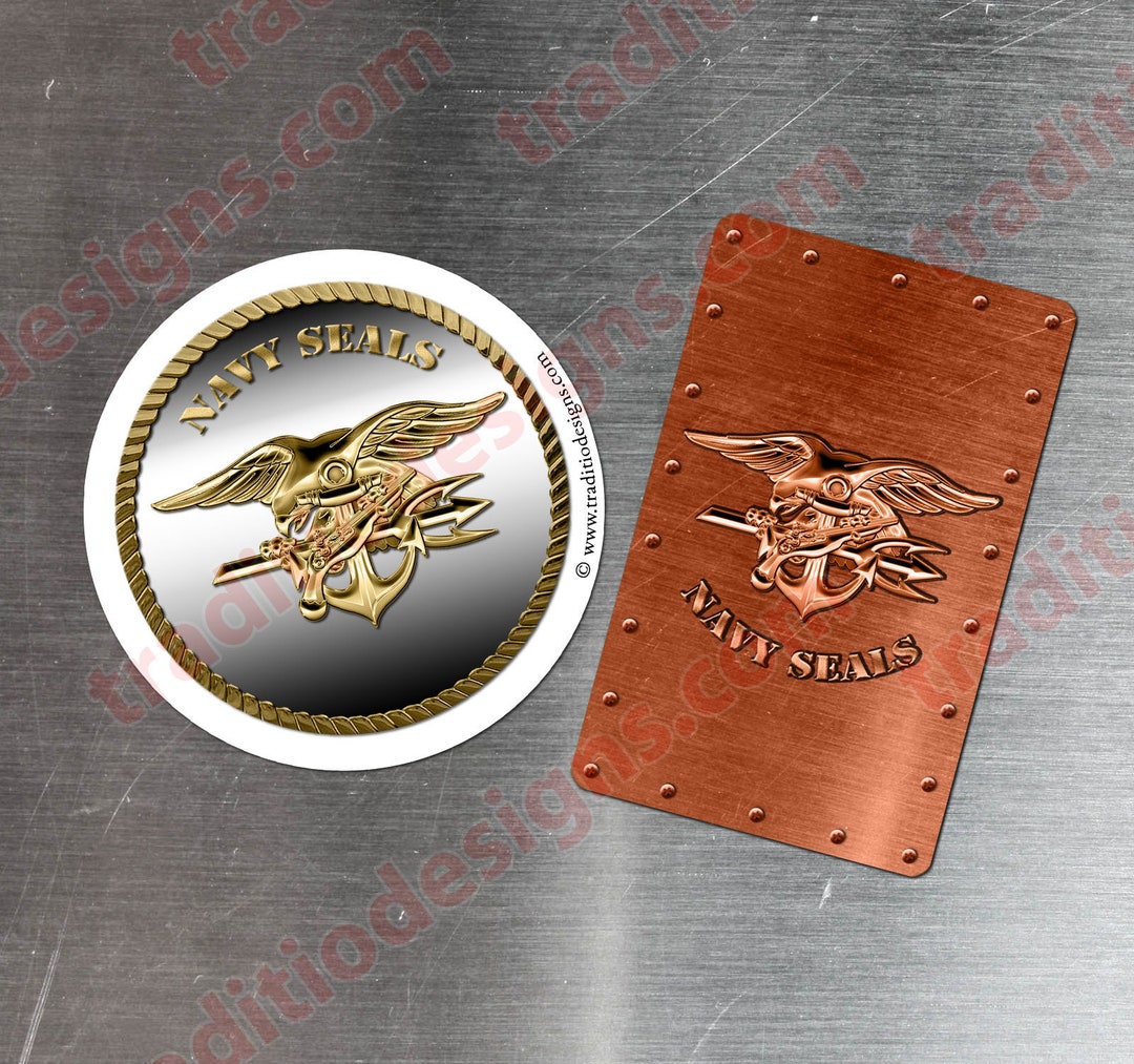 Navy Seals Magnets, Navy Seals Decal Round 3.5 Inch and Rectangular ...