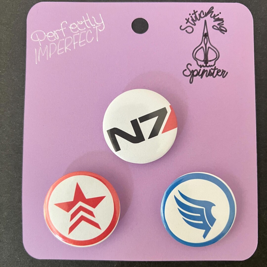 Paragon and Renegade Commander Pins (imperfect) - Etsy
