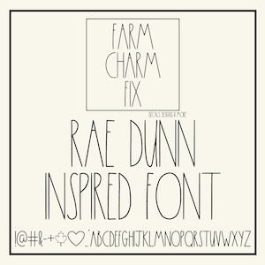 Rae Dunn Inspired Font Set - Etsy