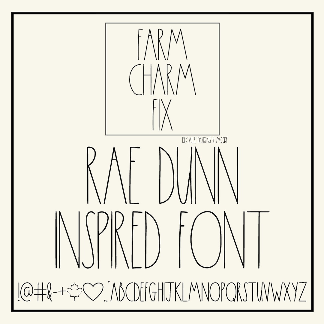 Rae Dunn Inspired Font Set - Etsy