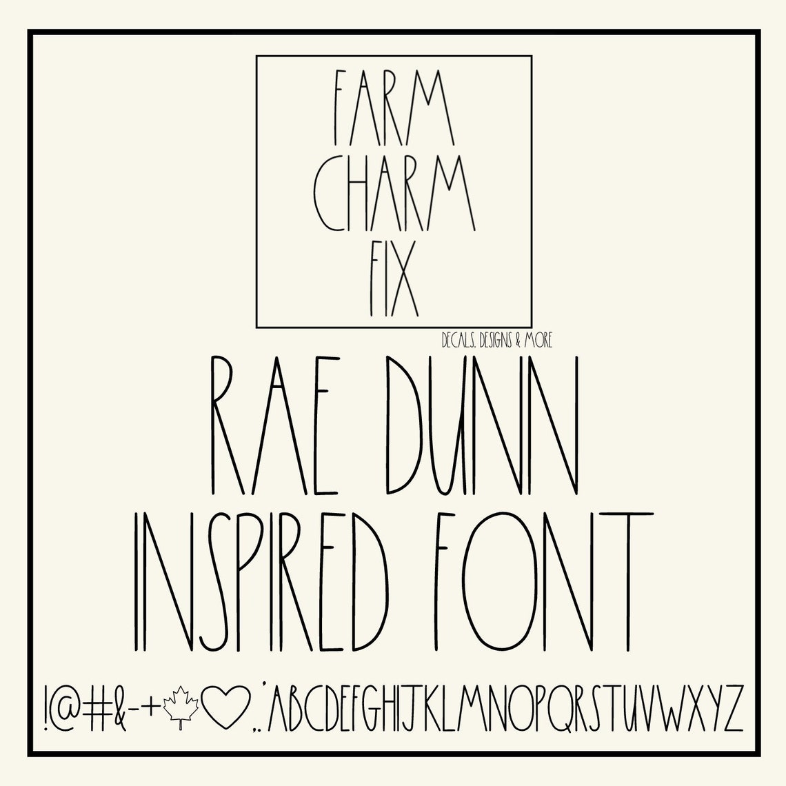 Rae Dunn Inspired Font Set - Etsy