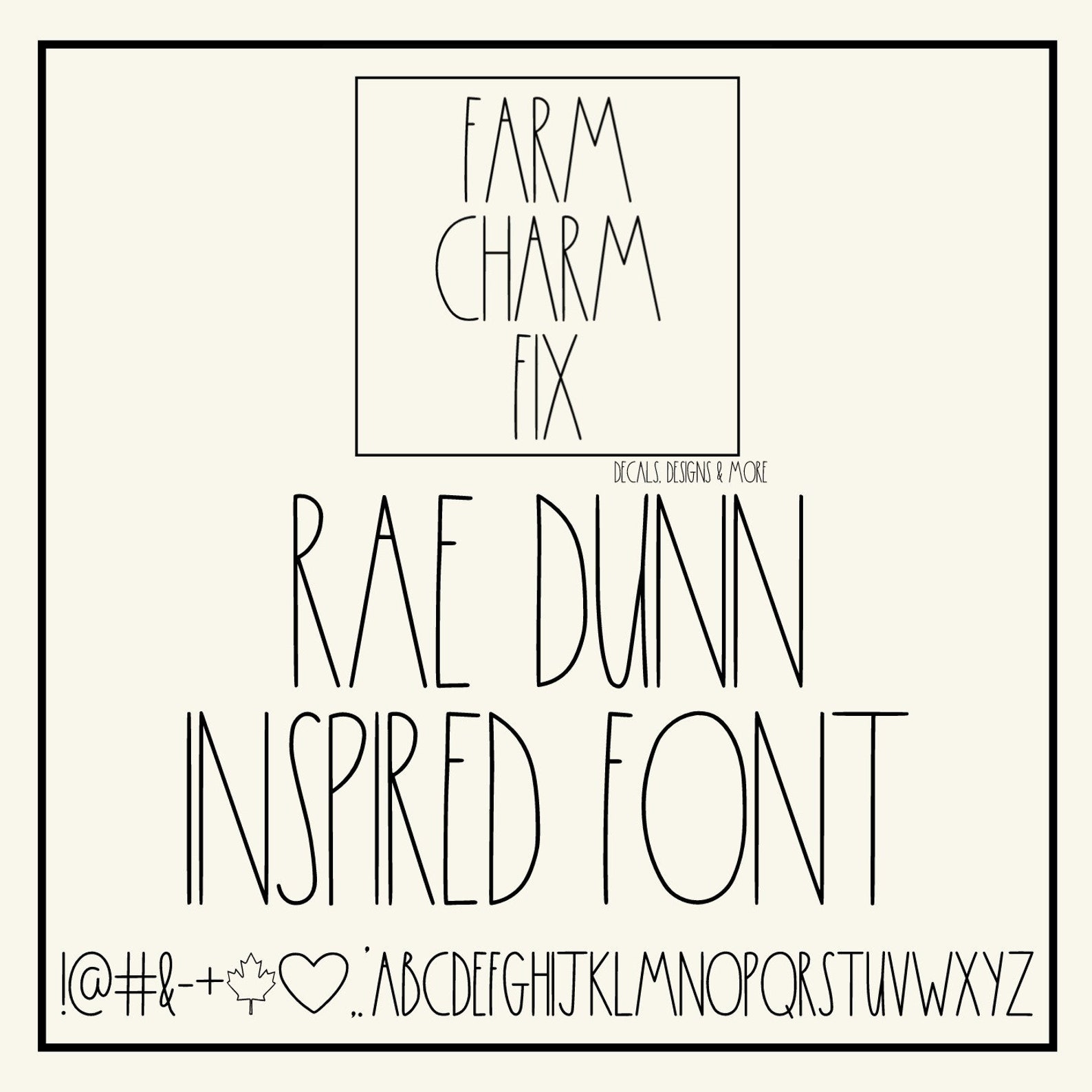 Rae Dunn Inspired Font Set - Etsy